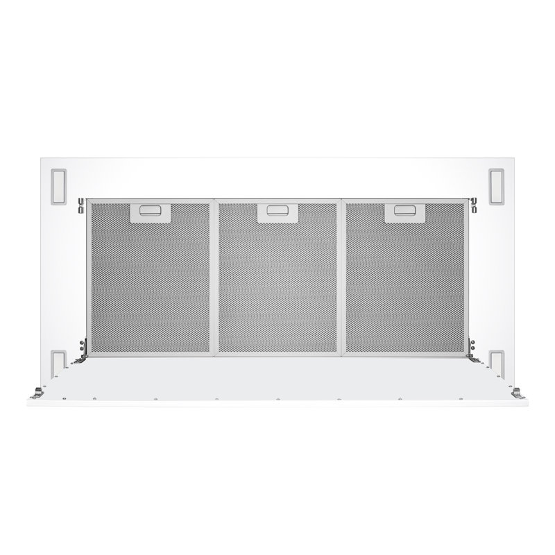 Victory 38 Inch 600 CFM Flush Mount Ceiling Island Range Hood in Matte ...