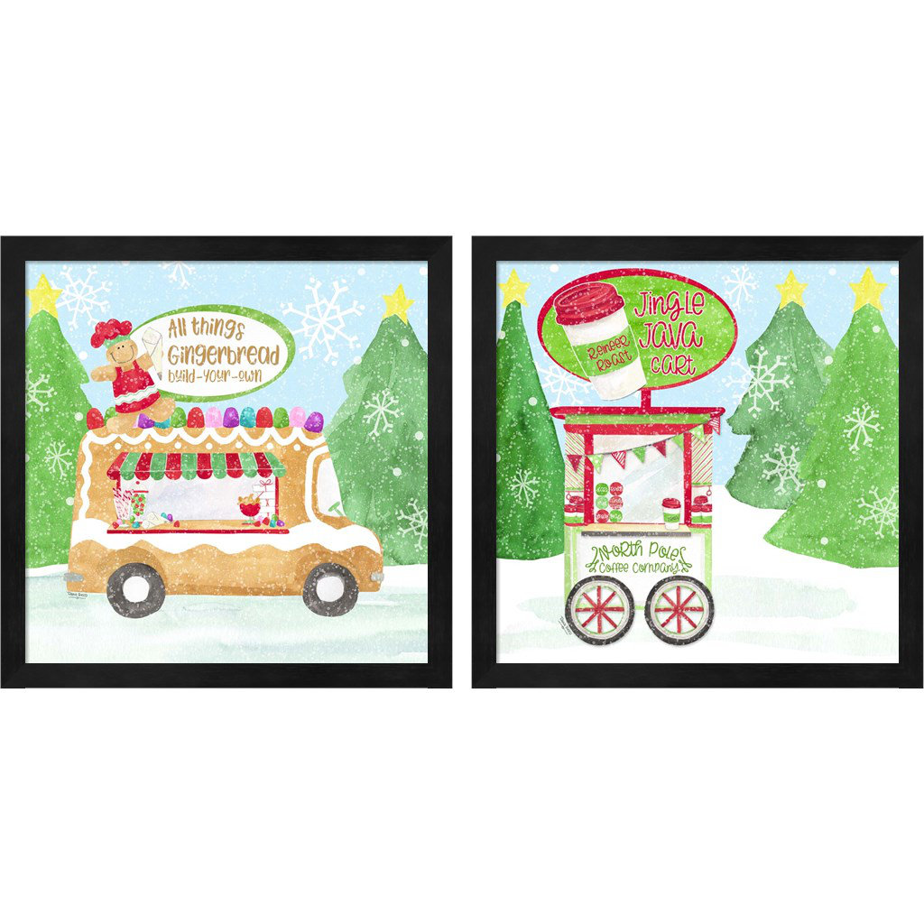 The Holiday Aisle® Food Cart Christmas B By Tara Reed, Framed Art (Set ...