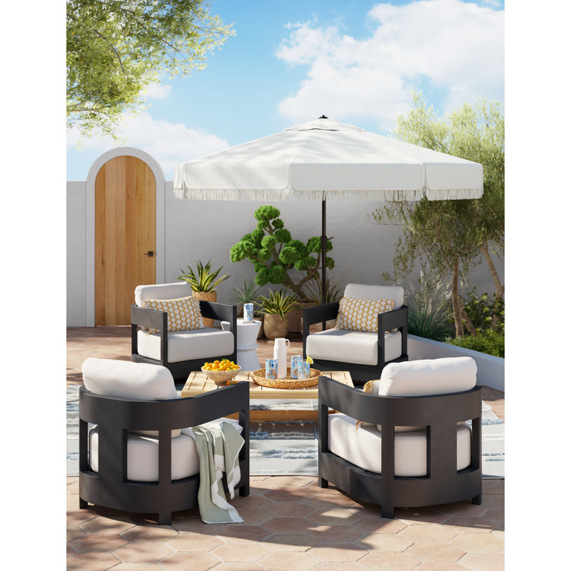 Joss & Main Everlee Patio Chair with Cushions & Reviews | Wayfair