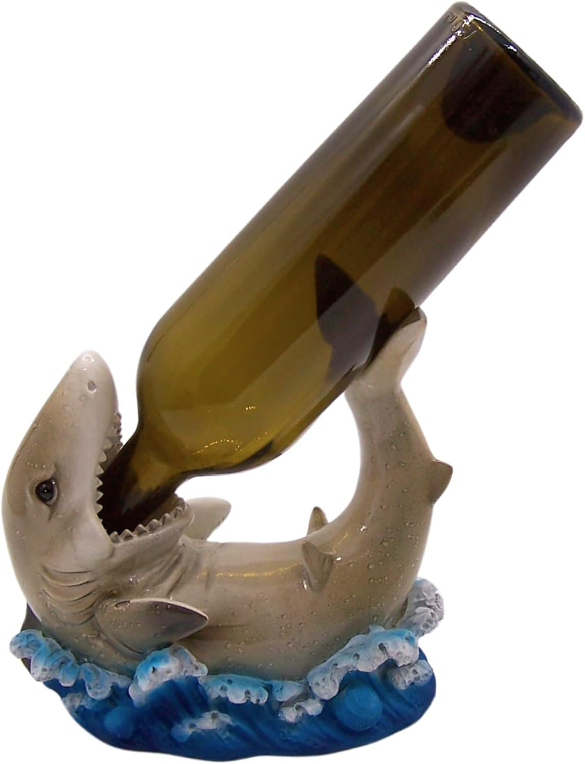 Trinx Shark Wine Bottle Holder, Freestanding Nautical Bar Or Kitchen ...