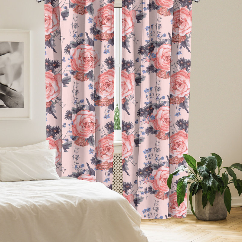 East Urban Home Alcrossagh Microfiber Semi-Sheer Sliding Panel Pair ...