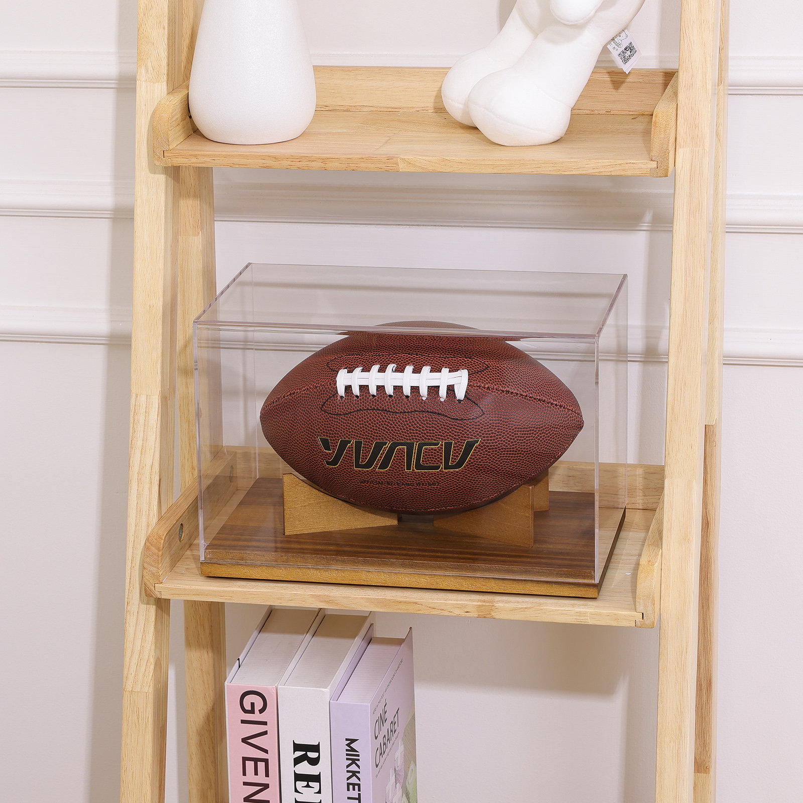 ANMINY 12'' W 7.4'' D Football Plastic/Acrylic Ball/Puck Case | Wayfair