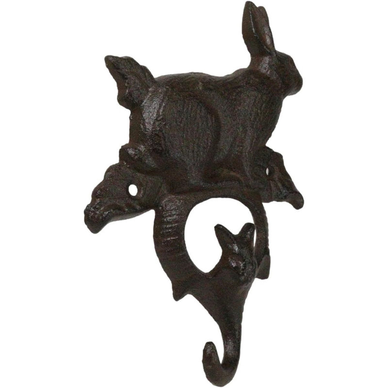 August Grove® Pack Of 2 Rustic Cast Iron Cottage Bunny Brer Rabbit Hare ...