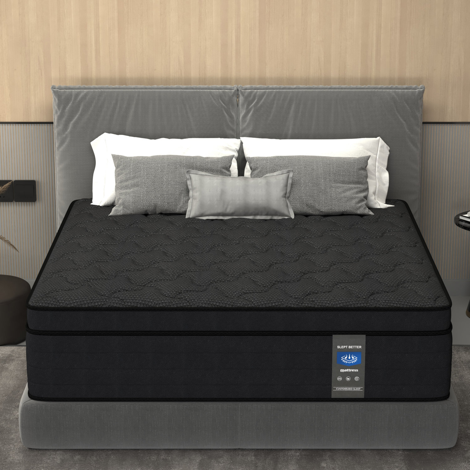 Ebern Designs 10"/12"/14" Gel Memory Foam Pocket Spring Hybrid ...