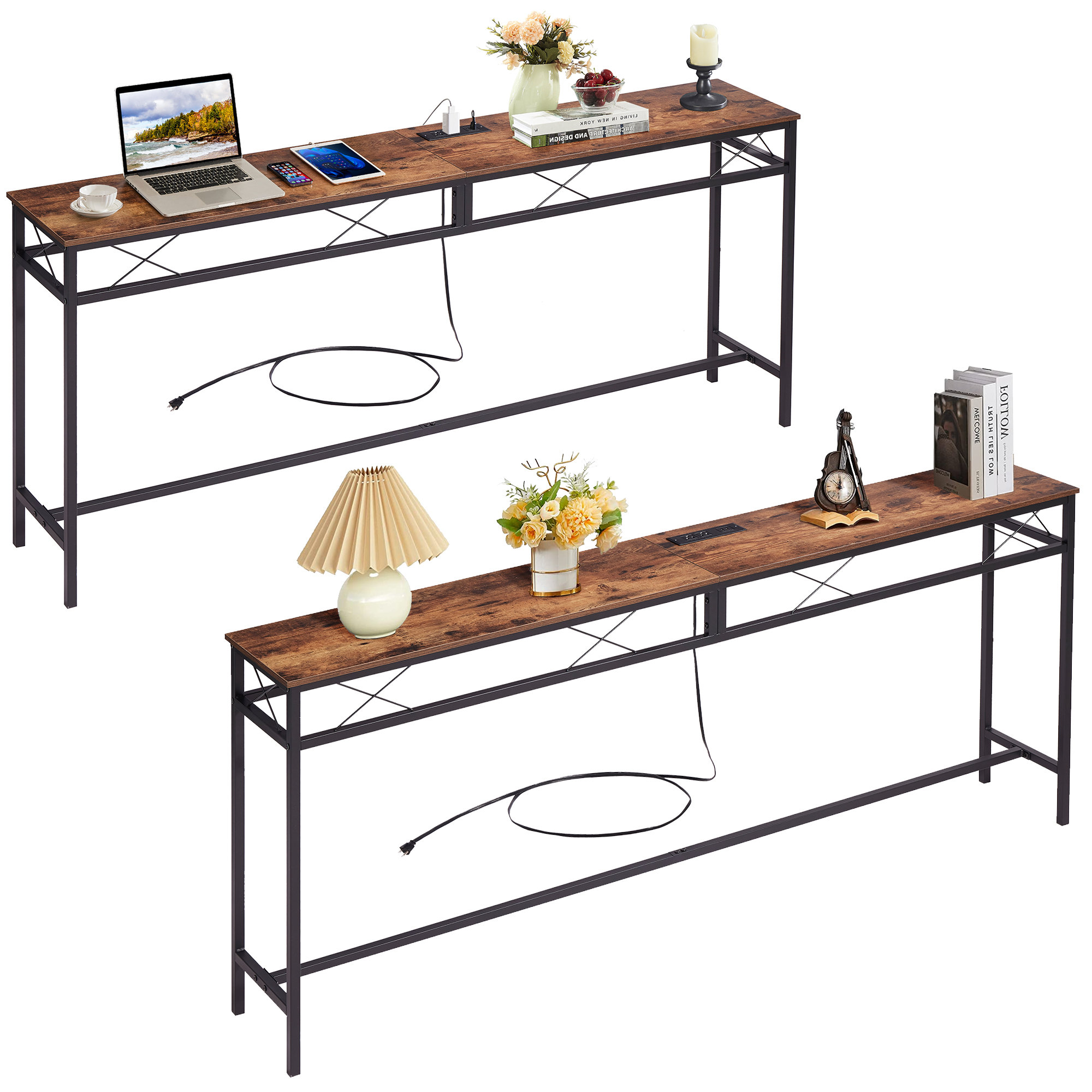 Trent Austin Design® Ramsdell console Table Set with Built-in Outlets ...