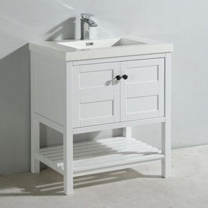 Winston Porter Friedlander 30'' Free Standing Single Bathroom Vanity ...