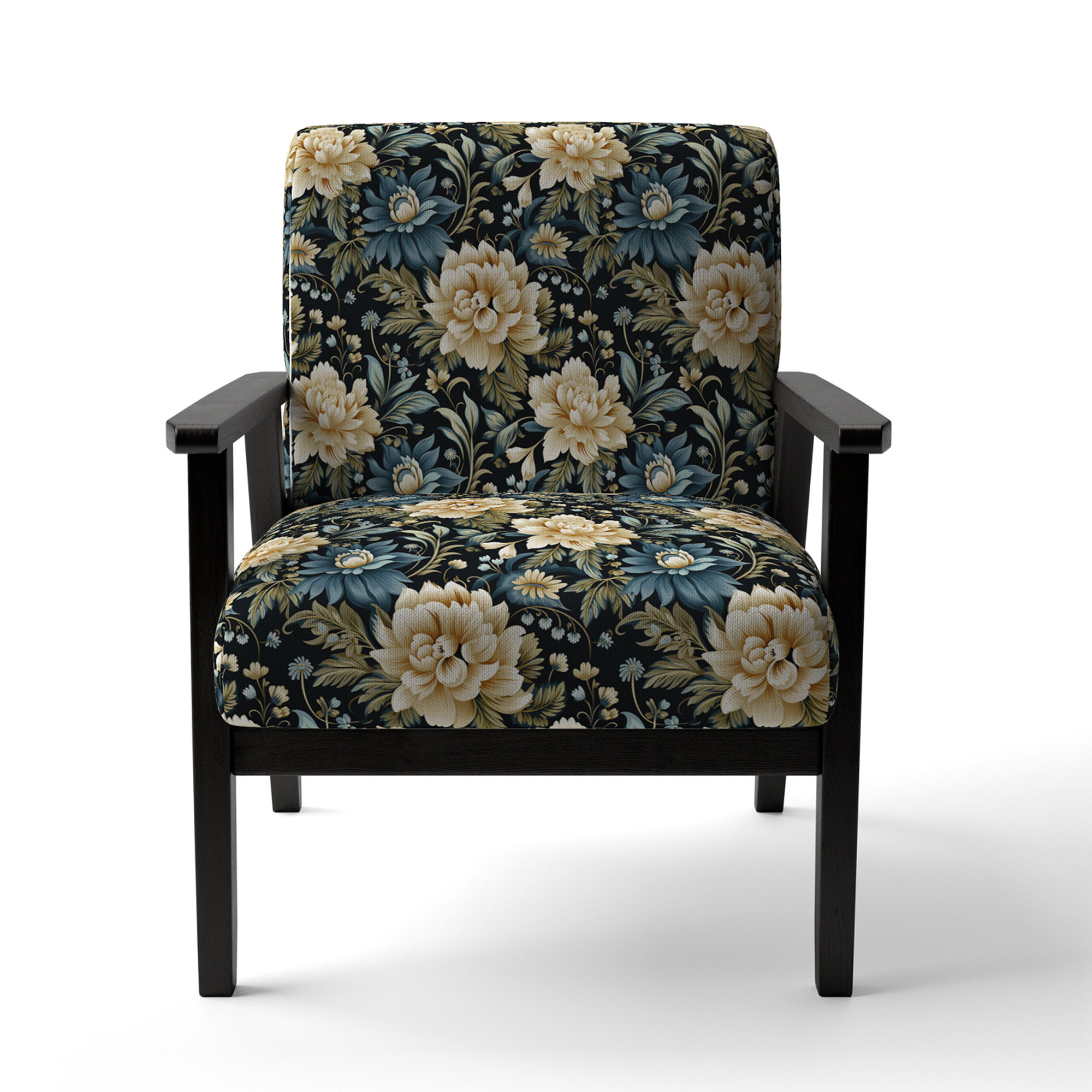 Red Barrel Studio® Tribal Green Damask Accents I - Upholstered Bohemian ...