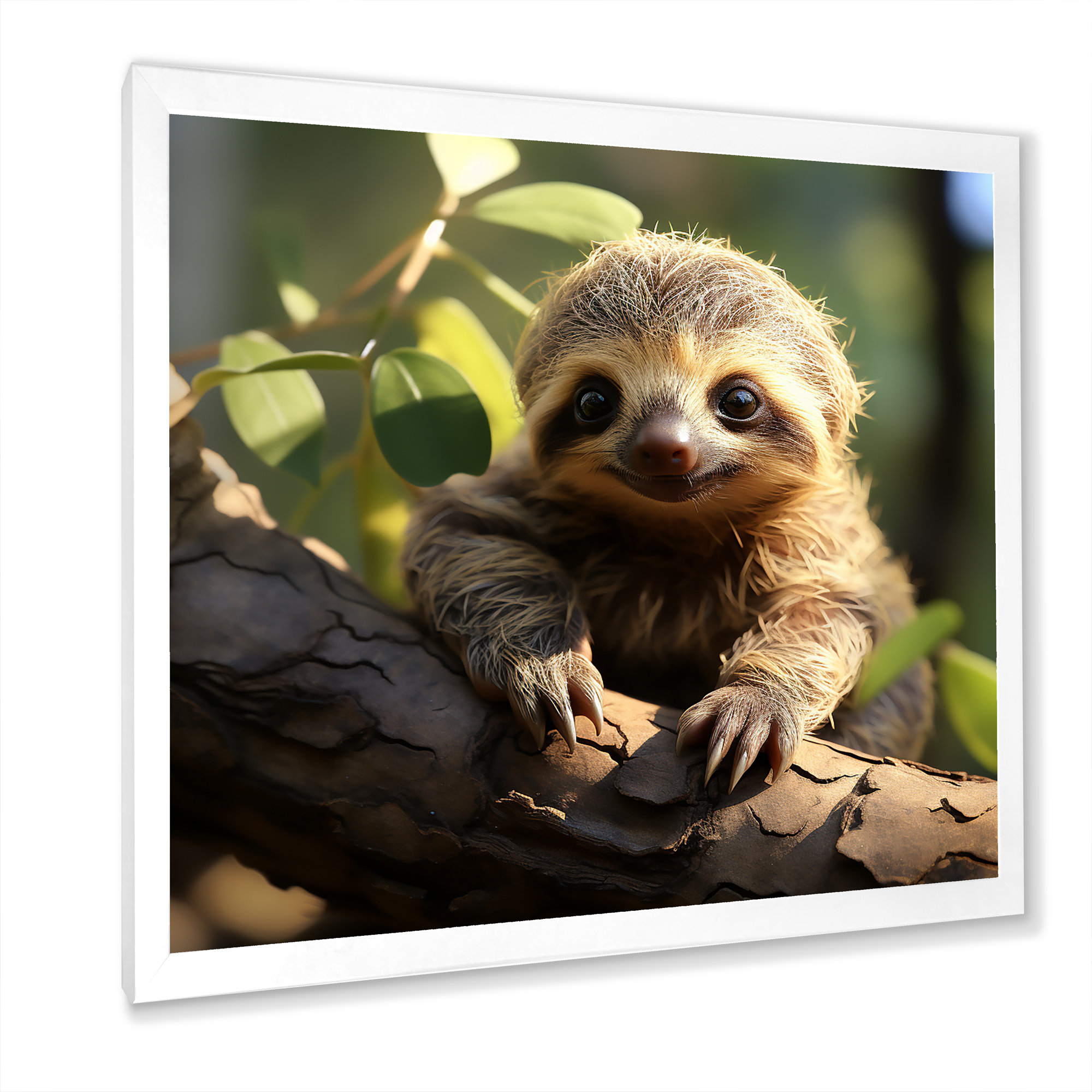 Millwood Pines Baby Sloth photo - Sloth Canvas Print | Wayfair