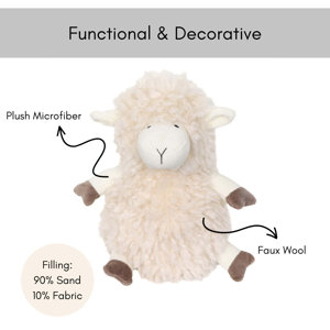 Evideco Decorative Sheep Door Stopper, 2.3 lb Weighted, Ecru | Wayfair
