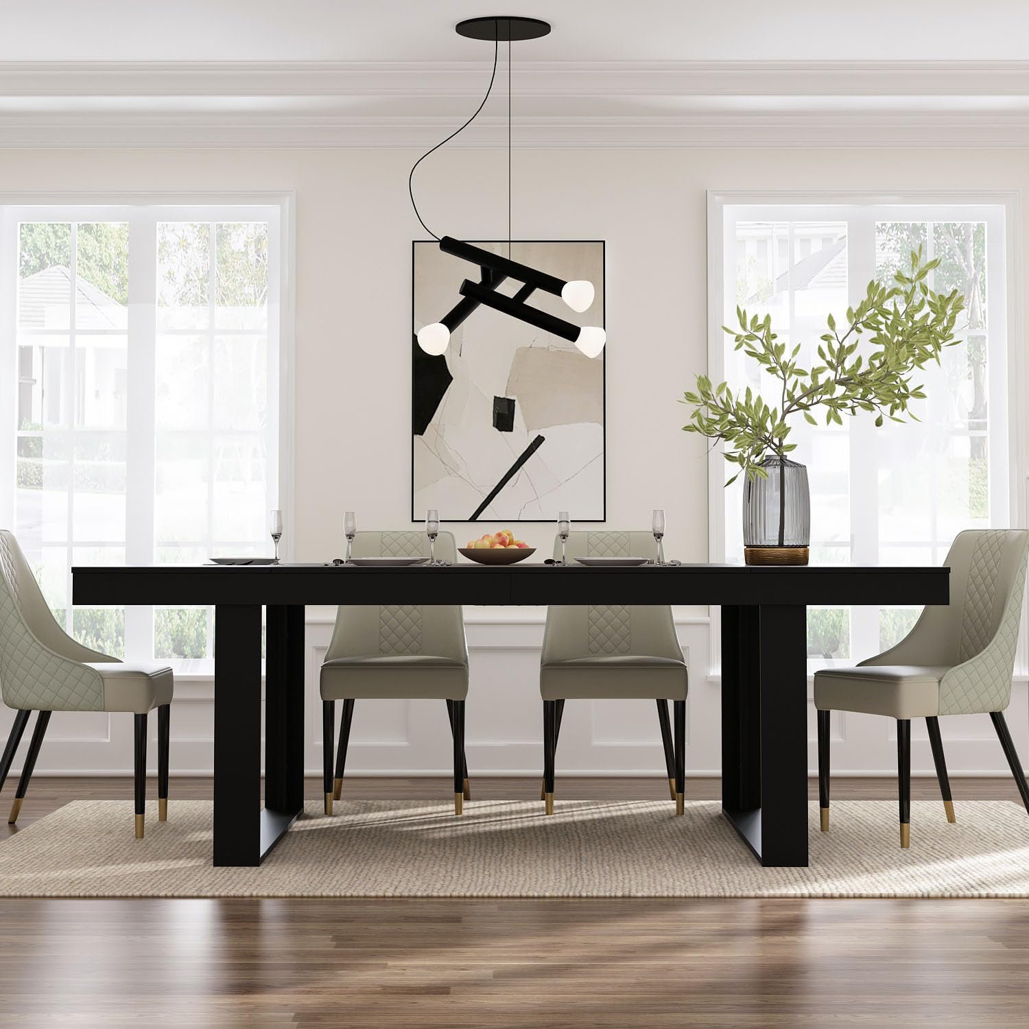 Mercer41 Dining Table For 4, Kitchen Table Large Dinner Table | Wayfair