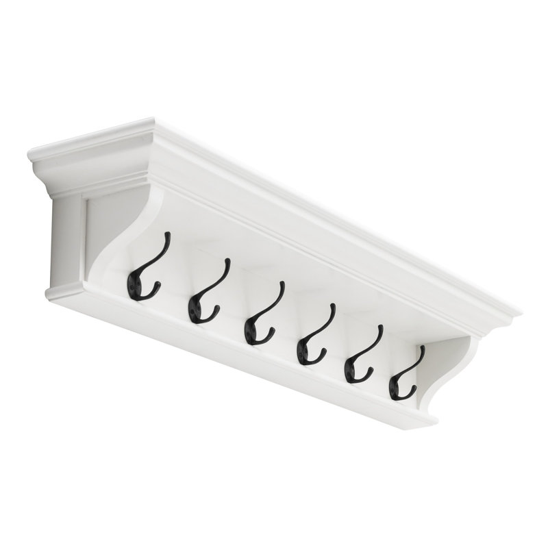 Lark Manor™ Angellique Solid Wood 6 - Hook Wall Mounted Coat Rack ...