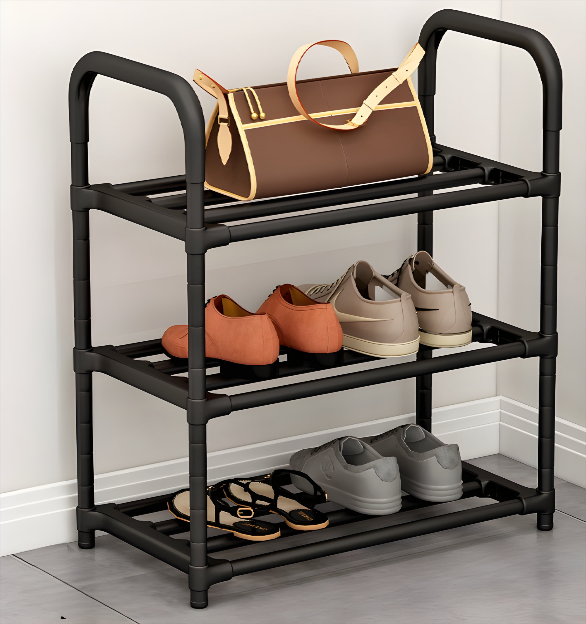 Rebrilliant Simple Shoe Rack, Dust-Proof, Large Capacity Shoe Cabinet ...