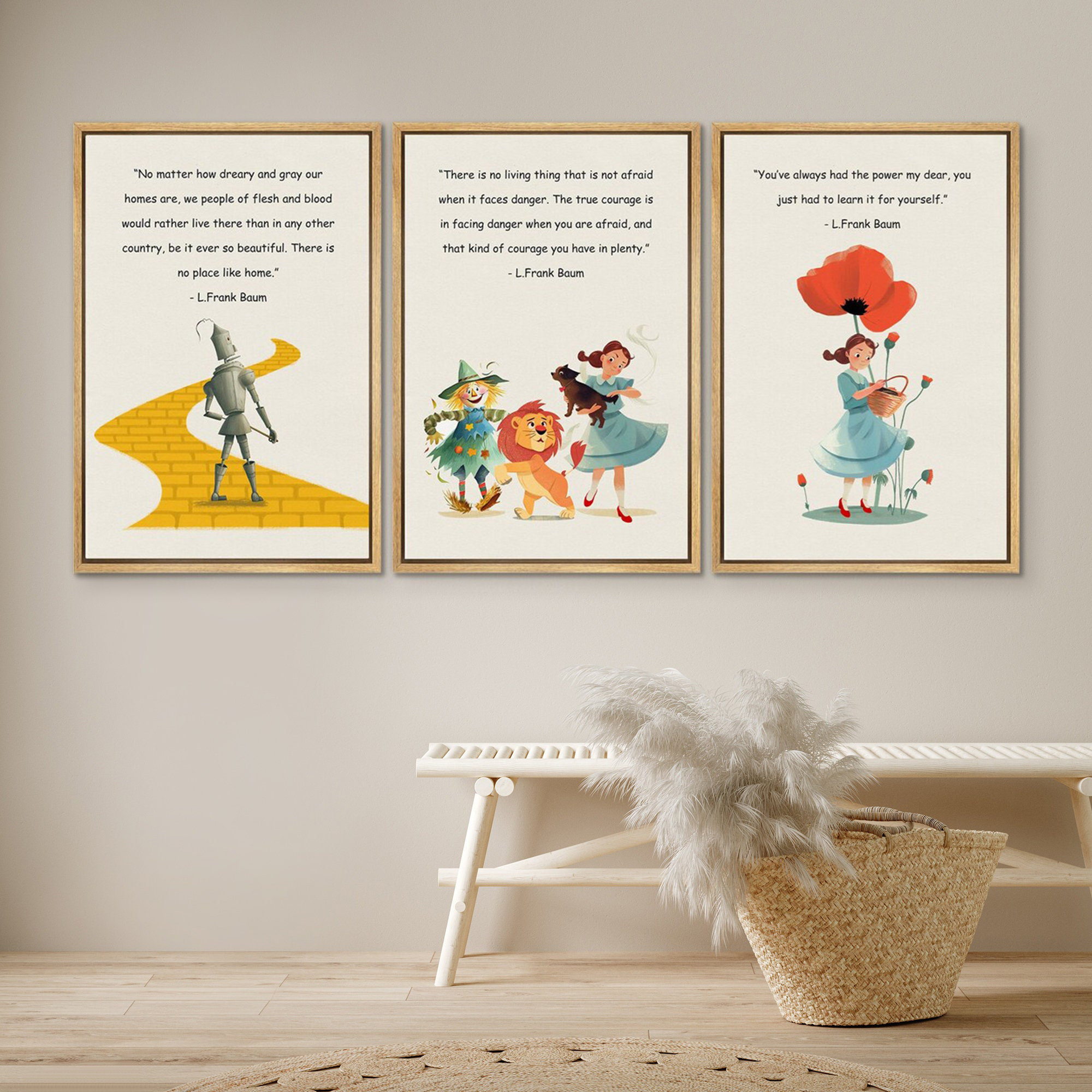 IDEA4WALL Children's Storybook Inspirational Quotes, Frank Baum Modern ...