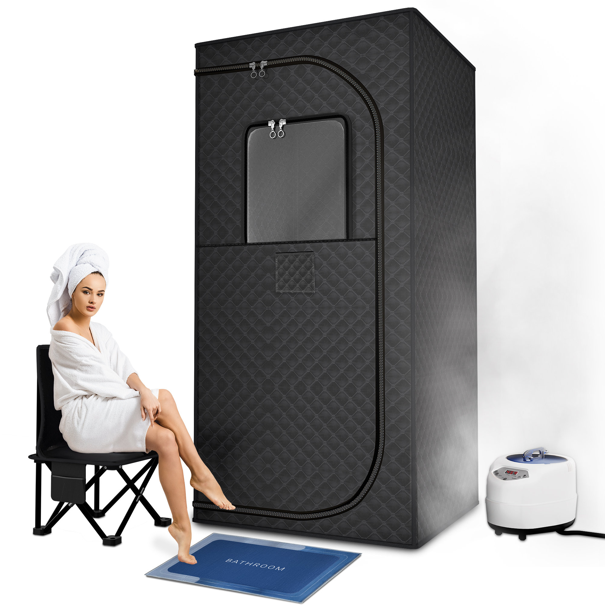 Primetek Portable Sauna Box for Home, Portable Steam Saunas for Home 9 ...