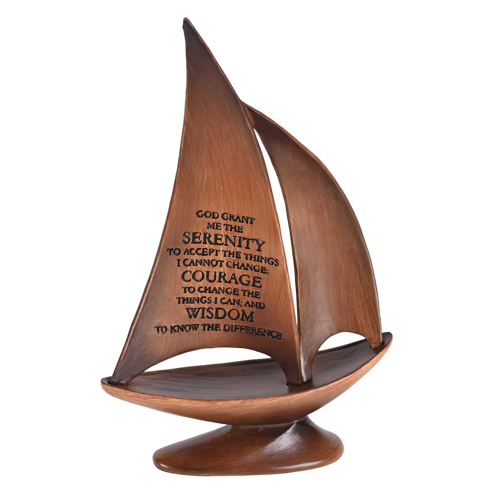 Red Barrel Studio® Monigue Sailboat Serenity Prayer Sculpture | Wayfair