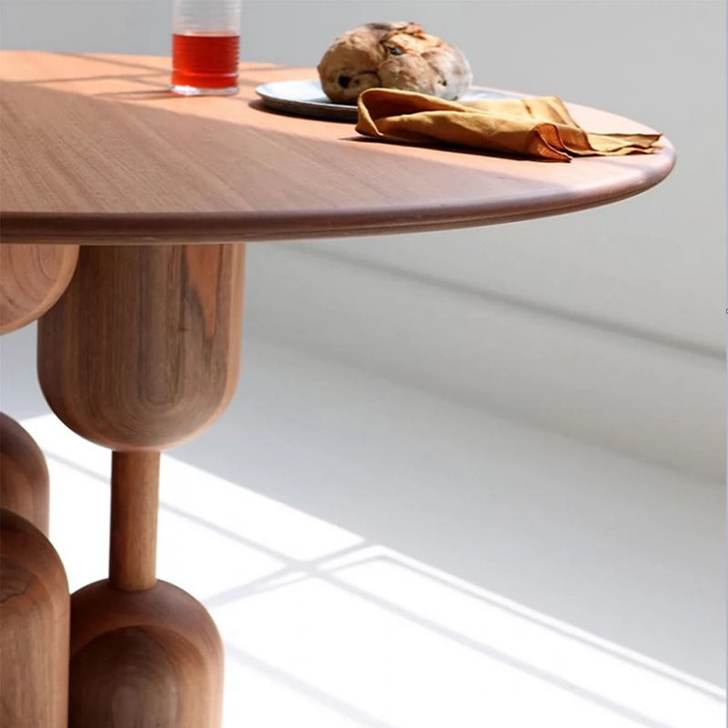 Brishher Nordic Style Vintage Solid Wood Round Table | Wayfair