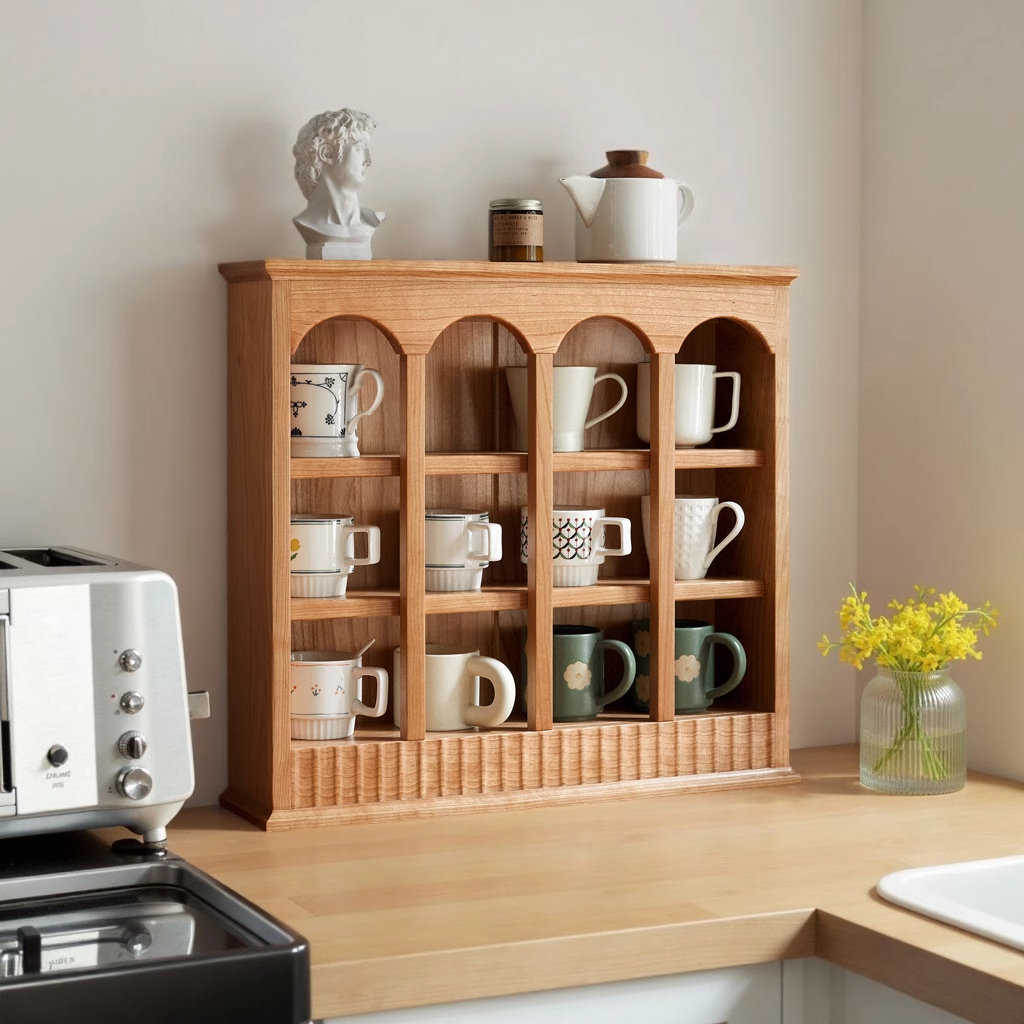 Lark Manor™ North America A Grade Cherry One Piece Solid Wood Kitchen ...