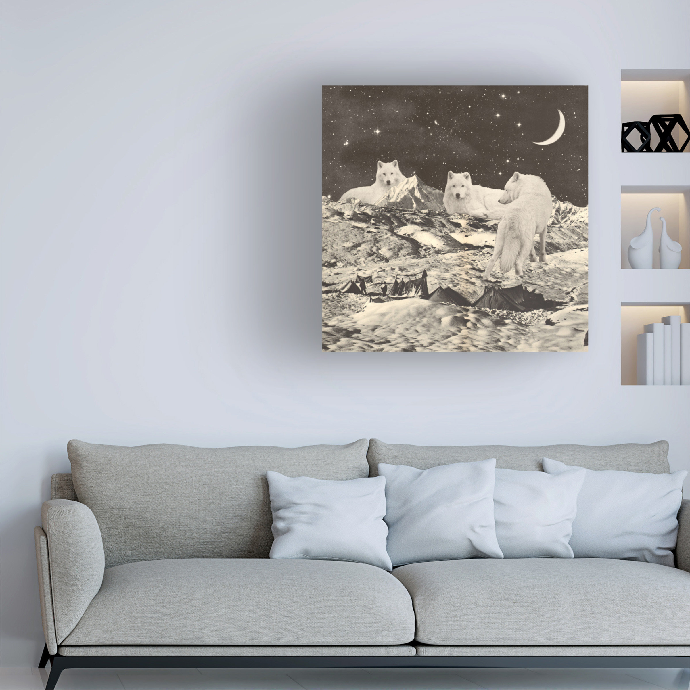 Trademark Fine Art Modern & Contemporary Giant White Wolves by Florent ...