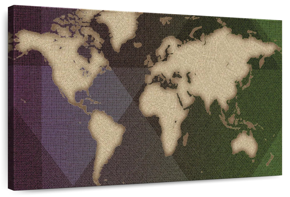 Breakwater Bay Aliaz Flannel World Map | Wayfair