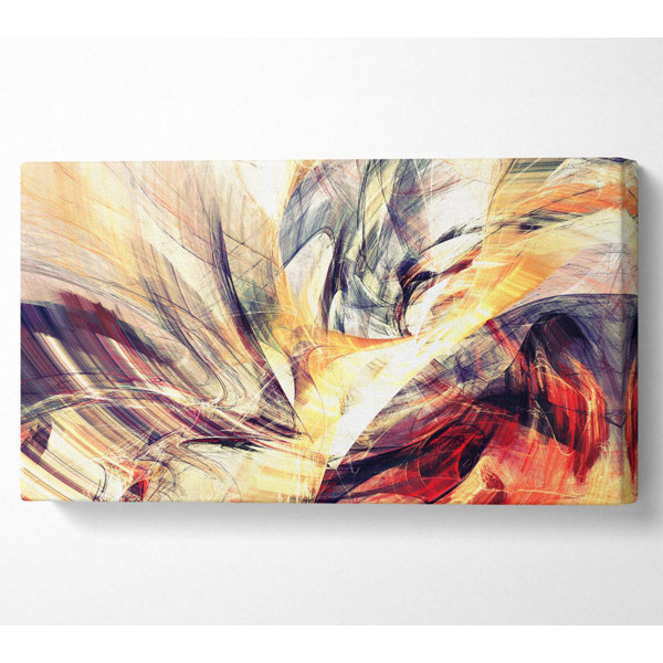 Ivy Bronx Cardiss Fractures of Lines and Shapes - Wrapped Canvas Art ...