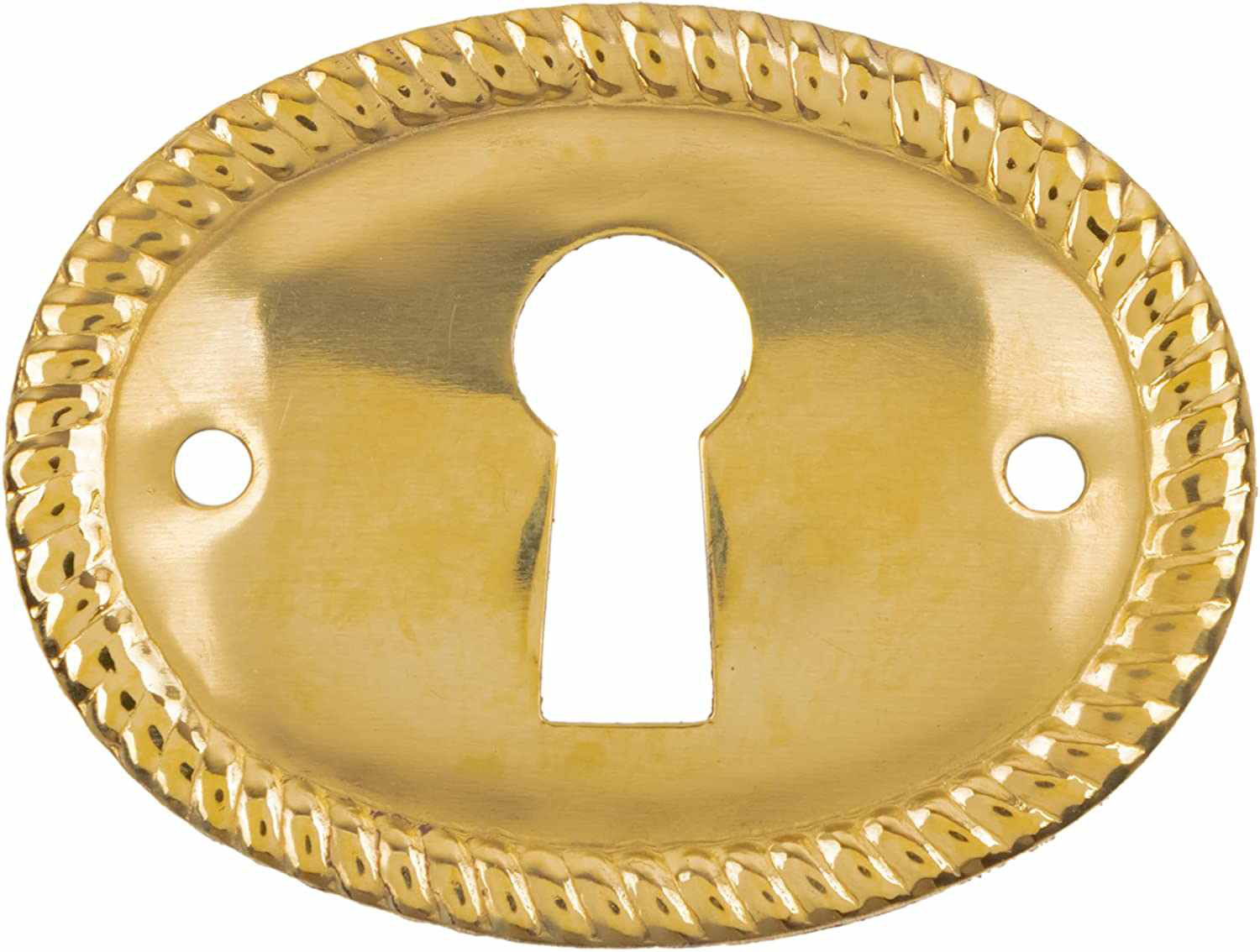 UNIQANTIQ HARDWARE SUPPLY Horizontal Rope Stamped Brass Keyhole Cover ...