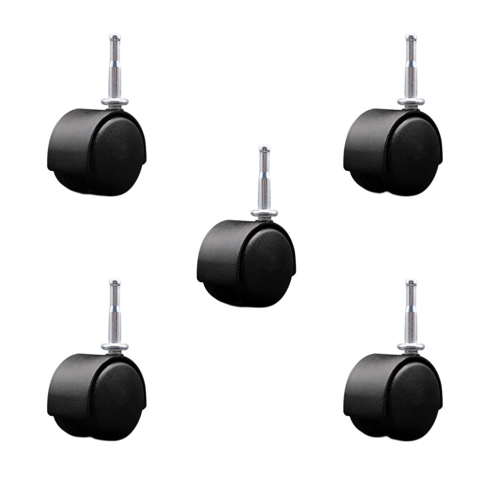 Service Caster 2 Inch Black Metal Hood Twin Wheel Caster Nylon Wheels ...