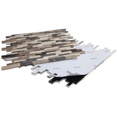 Speed tiles 11.34'' W x 11.65'' L Natural Stone Peel and Stick Mosaic ...