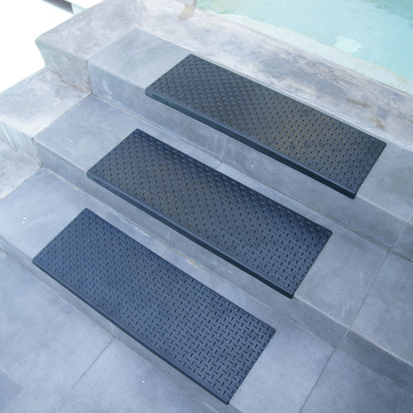 Rubber-Cal, Inc. "Diamond-Plate" Step Non-Slip Rubber Stair Tread ...