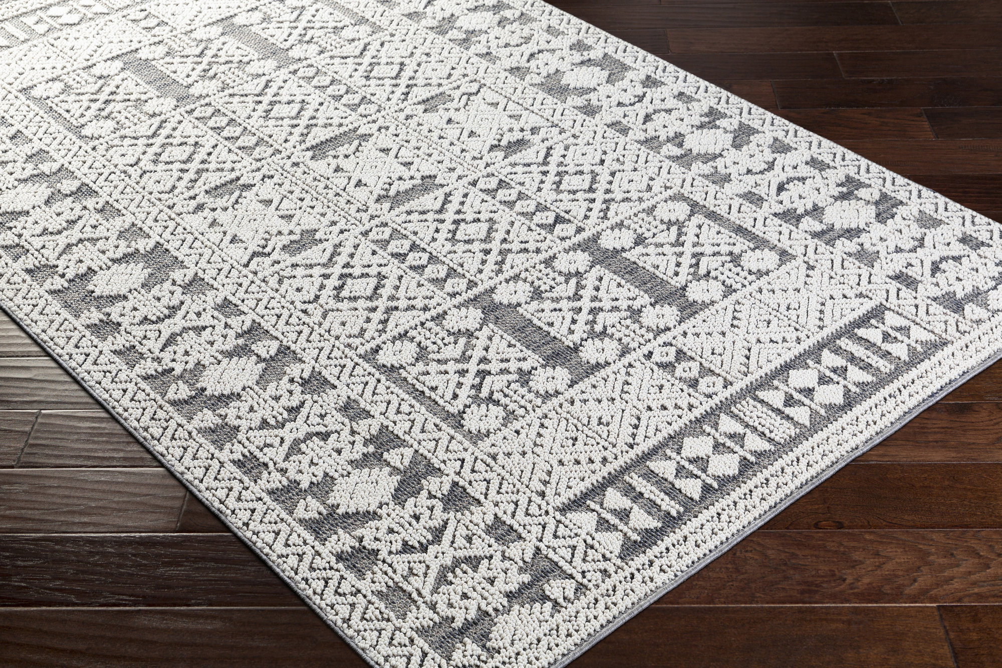 The Twillery Co.® Baconton indoor/outdoor gray/white Yanaton ...