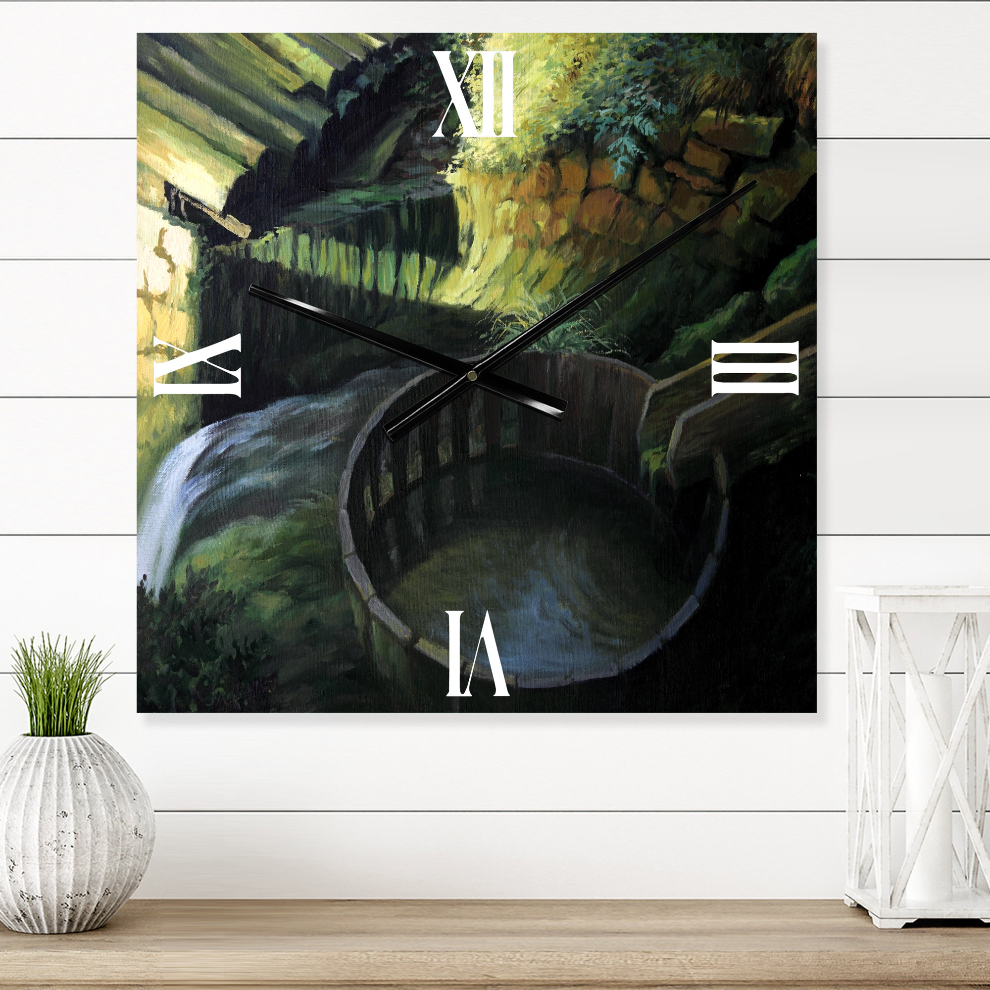 East Urban Home Old Watermill in Nature Landscape - Lake House Wall ...