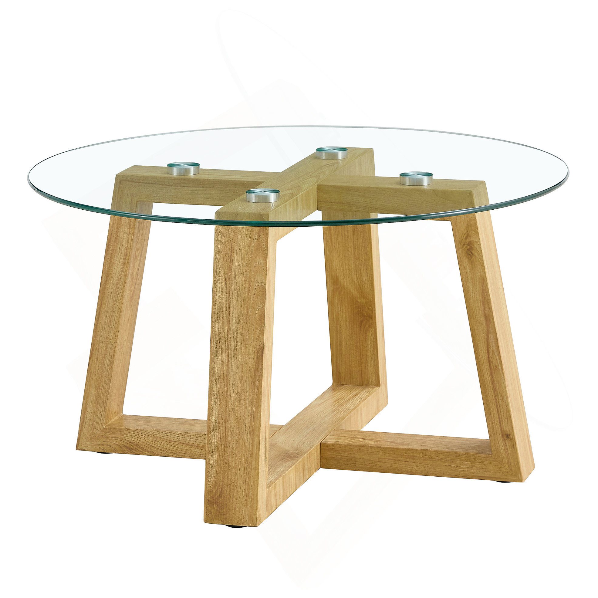 Wrought Studio™ circular coffee and tea tables with tempered glass ...