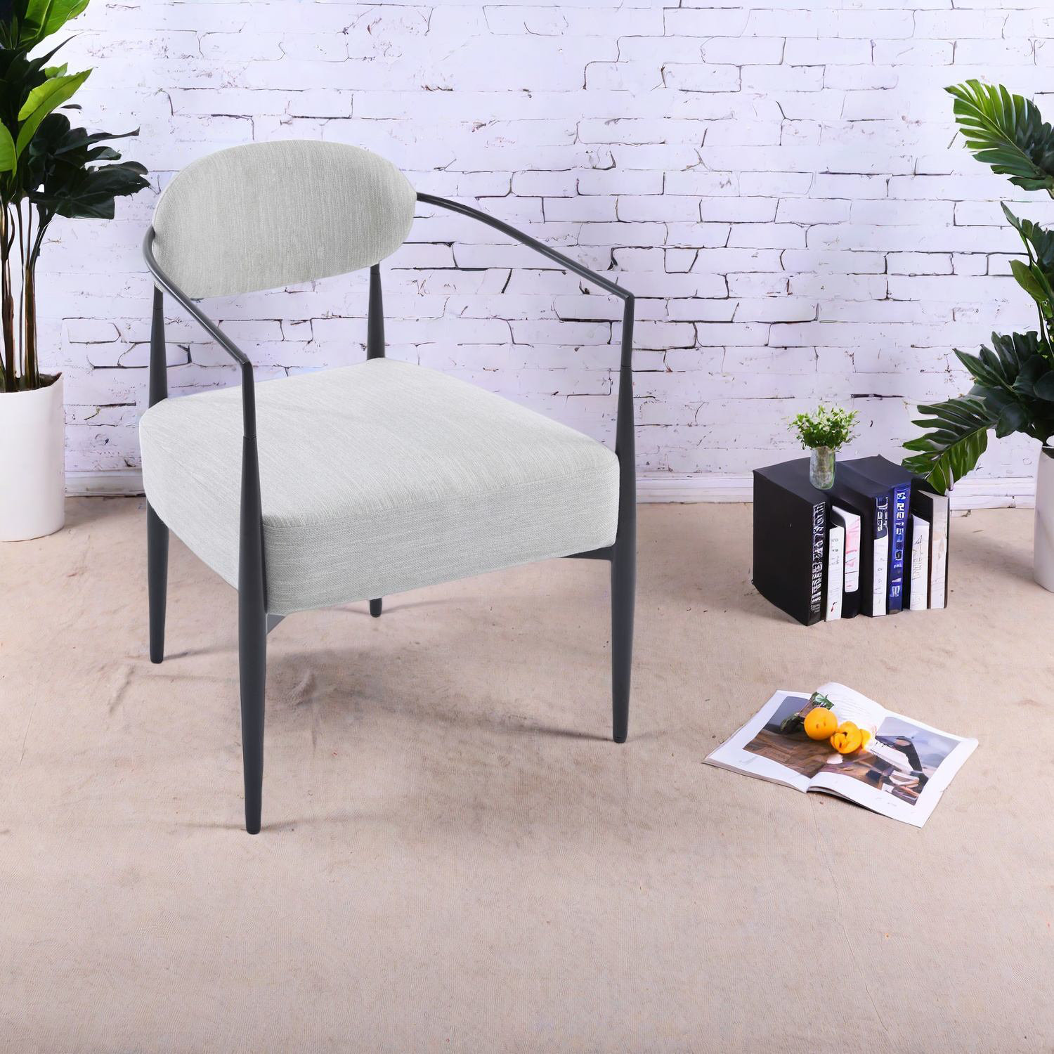 George Oliver Comfy Fabric Accent Chairs With Durable Iron Frame For ...