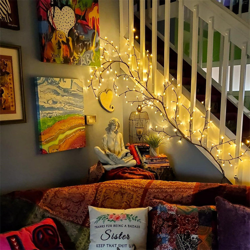 The Holiday Aisle® Lighted Artificial Twinkling Vines,144 LED for ...