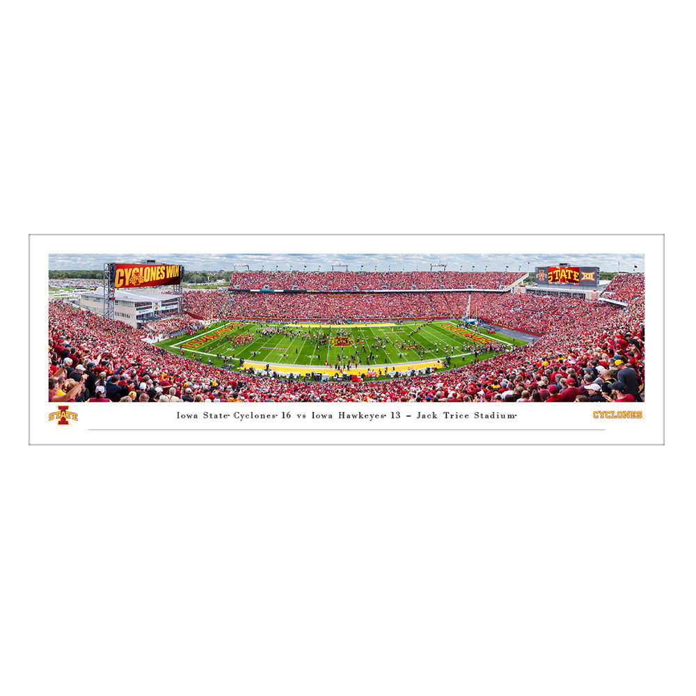 Latitude Run® Iowa State Cyclones Football - Unframed Poster | Wayfair