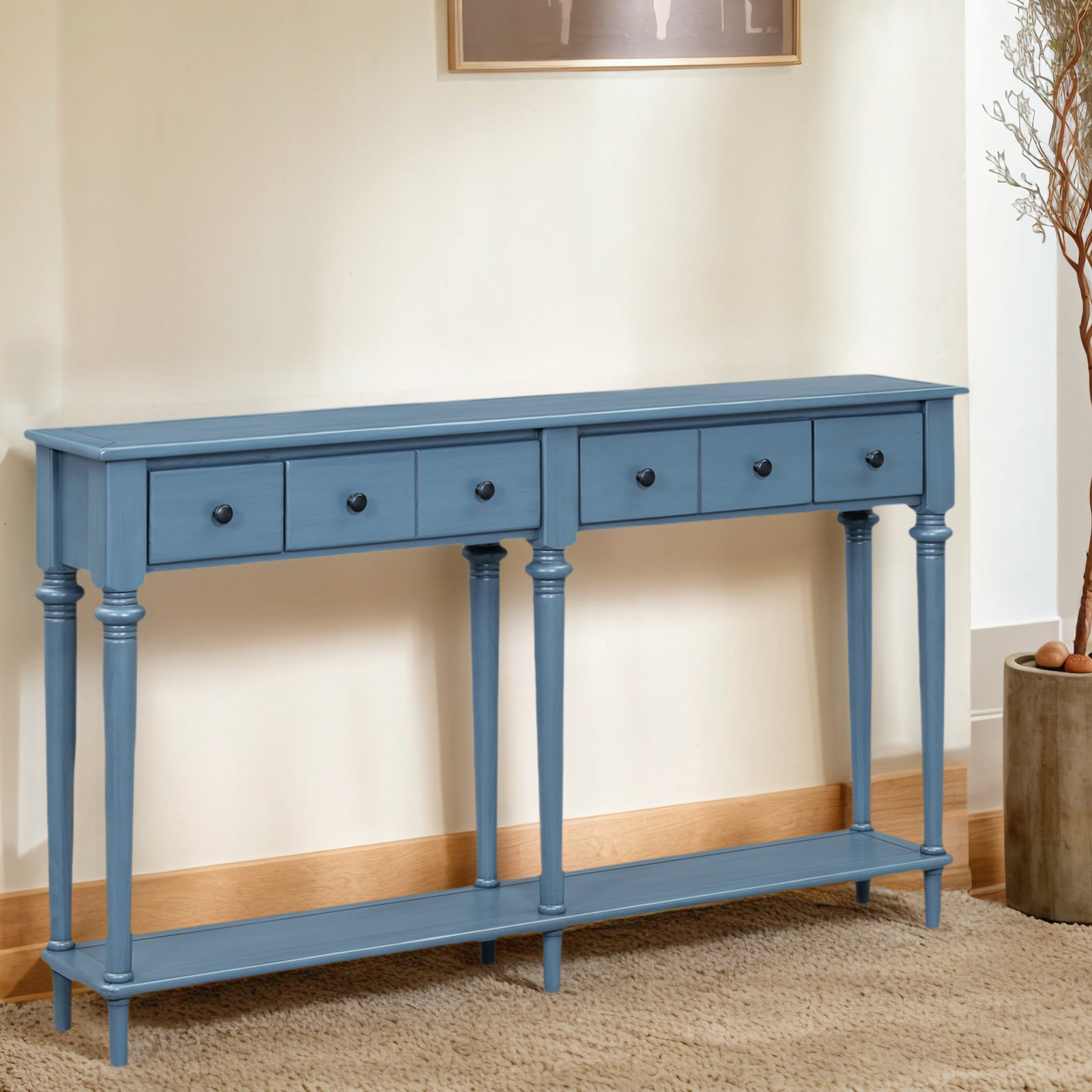 Livego Console Timeless - Table d'entrée avec tiroirs et tablette ...