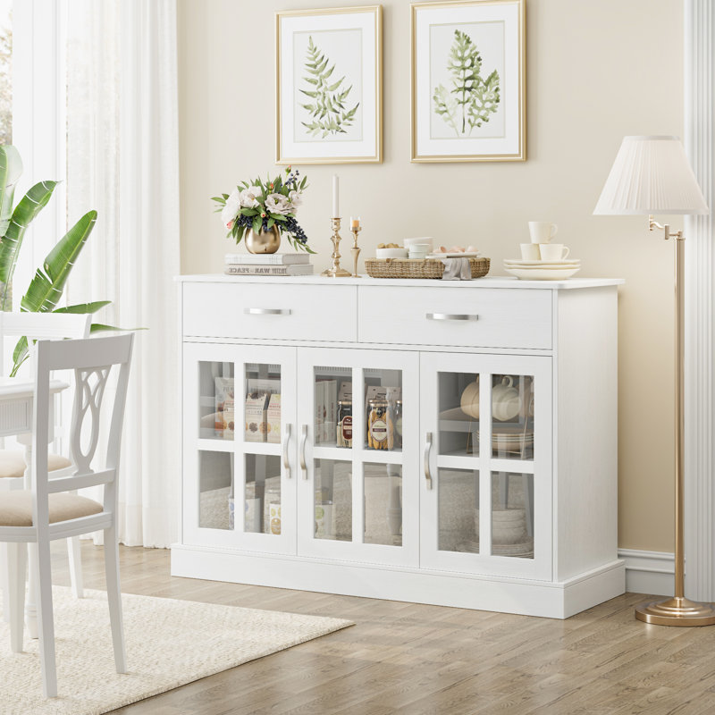 Wade Logan® Atanaska 47.2''W 2 Drawer Sideboard Buffet with Cabinets ...