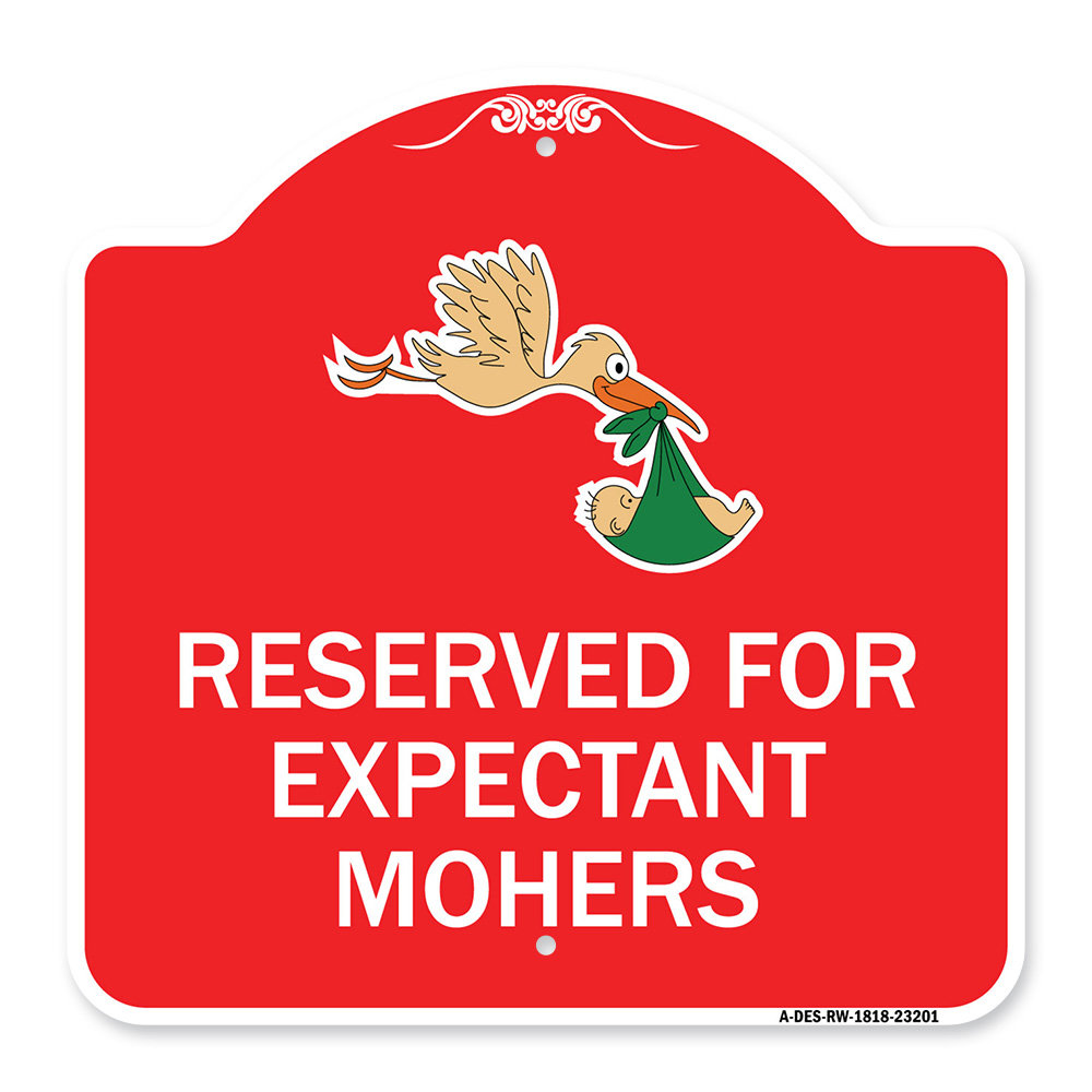 Signmission Designer Series Sign - Reserved For Expectant Mothers (With ...