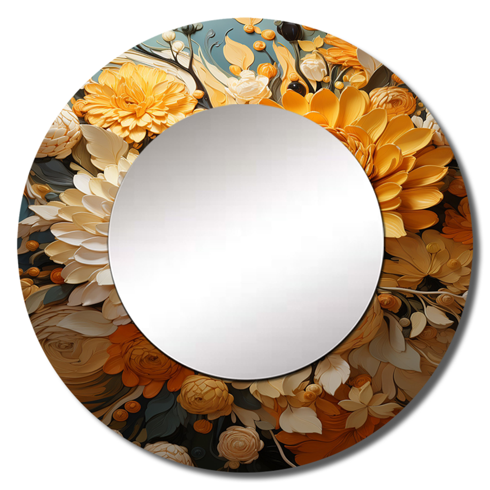 Design Art Radiant Reverie Botanical III - Abstract Botanicals Round ...