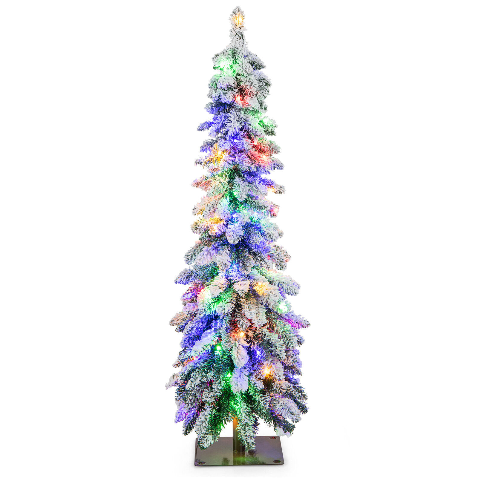 Winston Porter Flocked Slim Christmas Tree With Light - Wayfair Canada