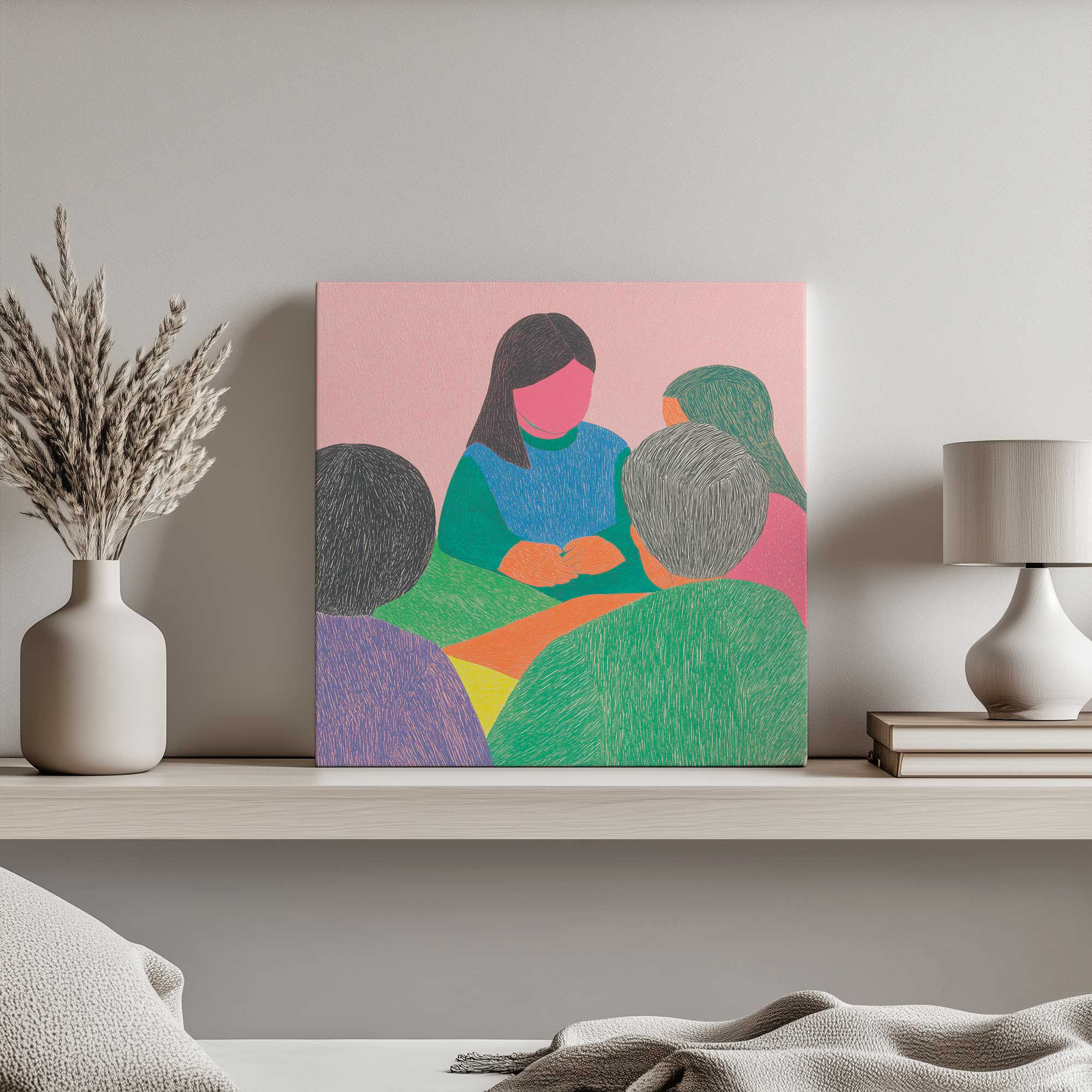 Ebern Designs Family Circle II by Walker Noble Canvas Art Print ...