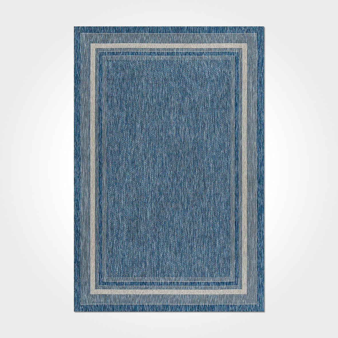 17 Stories Augie Machine Woven Polyester Area Rug in Blue | Wayfair