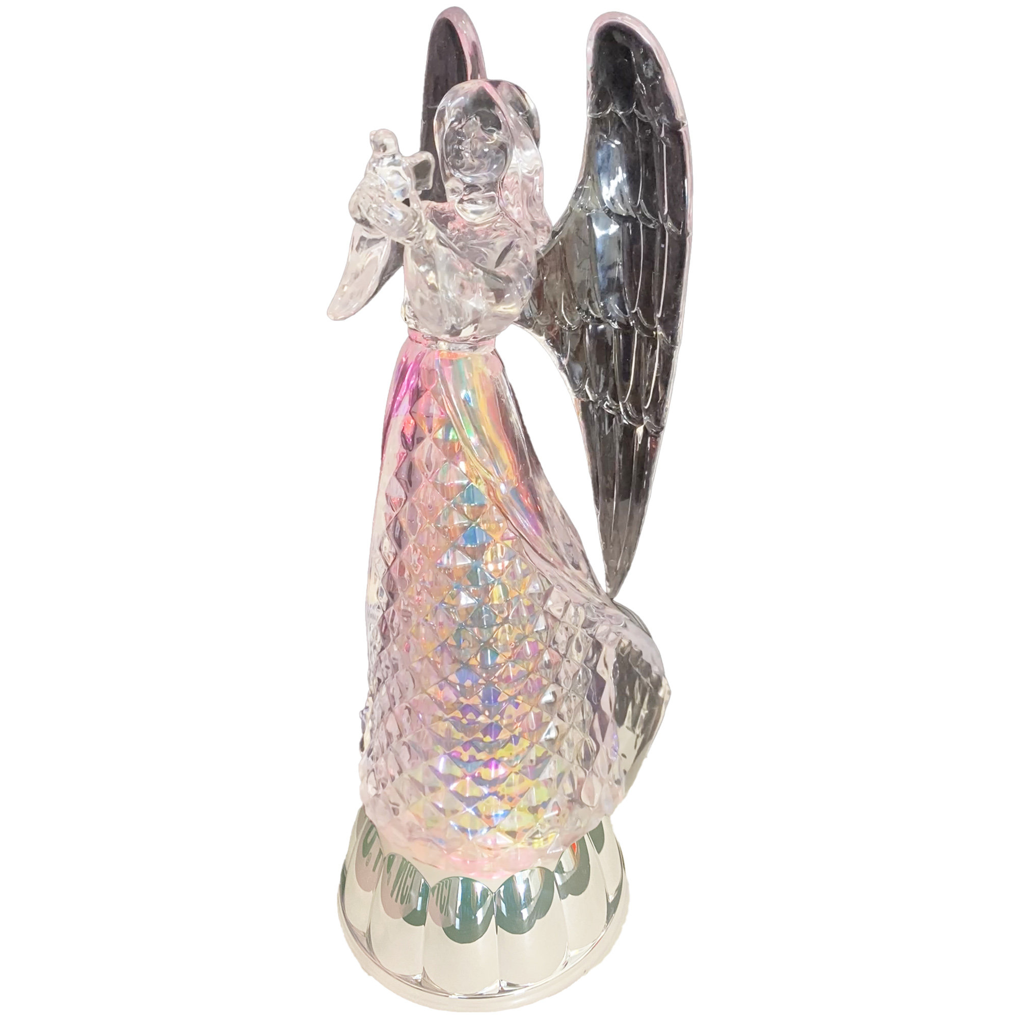 Latitude Run® 12.8" LED Acrylic Angel with Dove | Wayfair