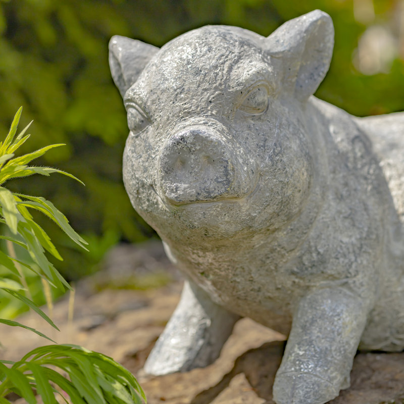 August Grove® Tadeus Pigs Weather Resistant Concrete Garden Statue ...