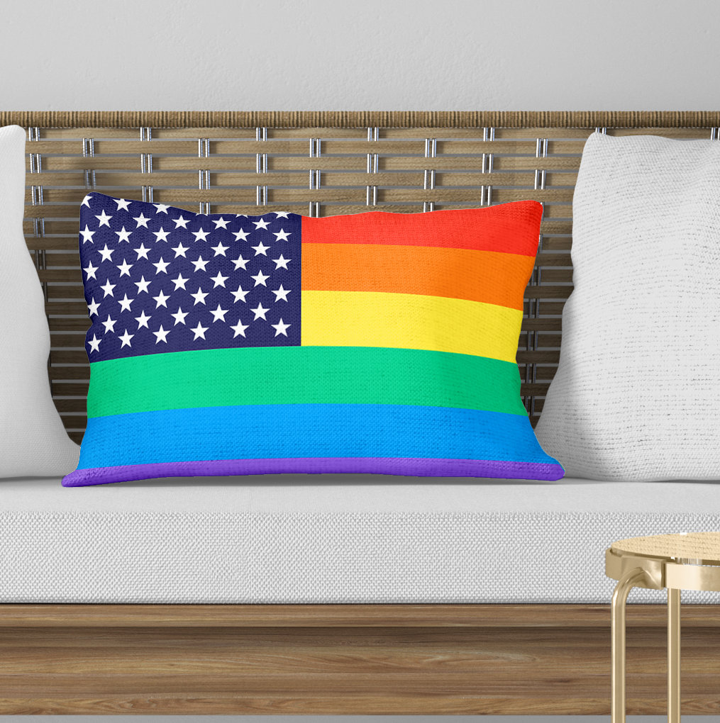 KAVKA DESIGNS LGBT Flag Rectangular Pillow Cover & Insert | Wayfair