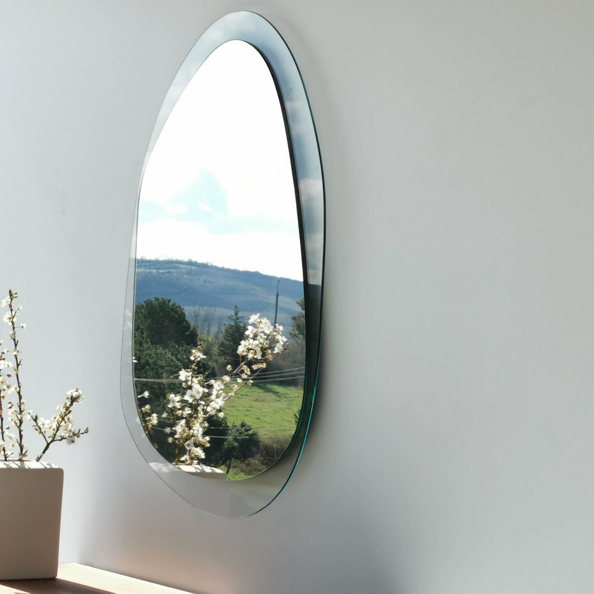East Urban Home Glass Flat Wall Mirror | Wayfair