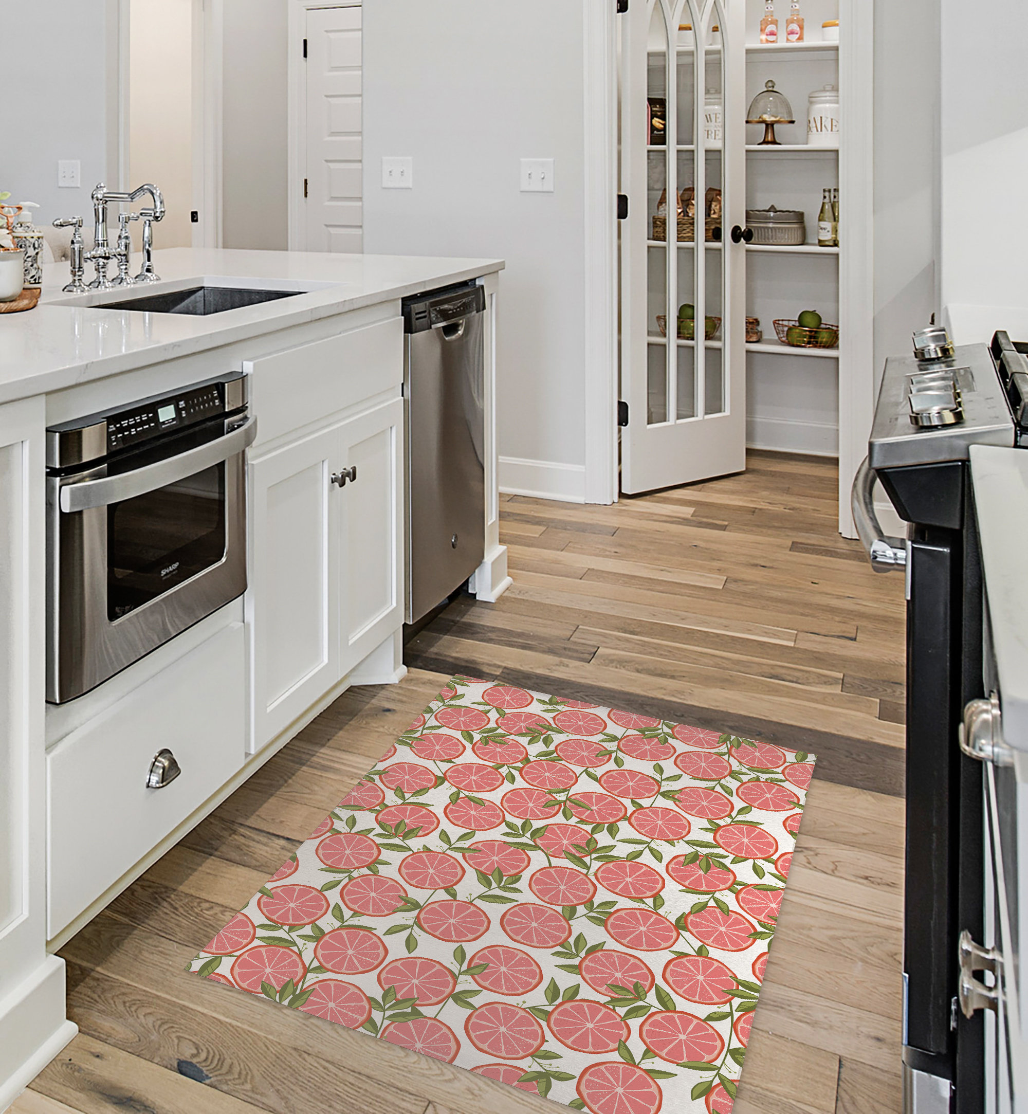 Laurel Foundry Modern Farmhouse® Margo Ruby Grapefruit Kitchen Mat ...