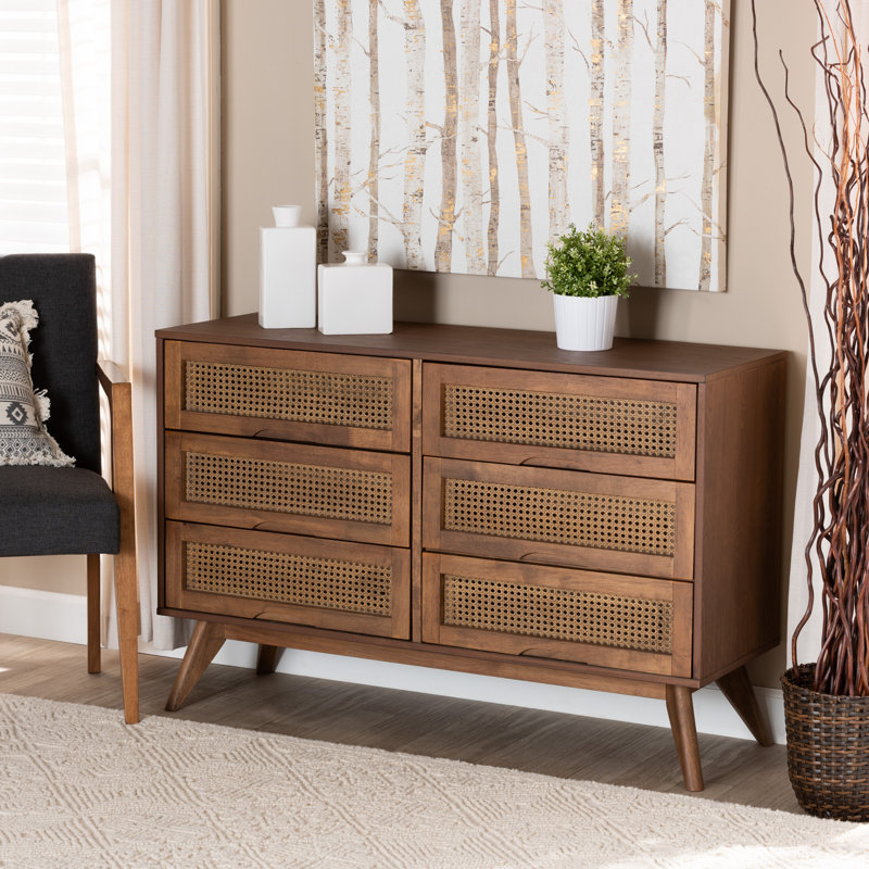 Sand & Stable™ Rodney 6 Drawer 47" W Double Dresser & Reviews | Wayfair