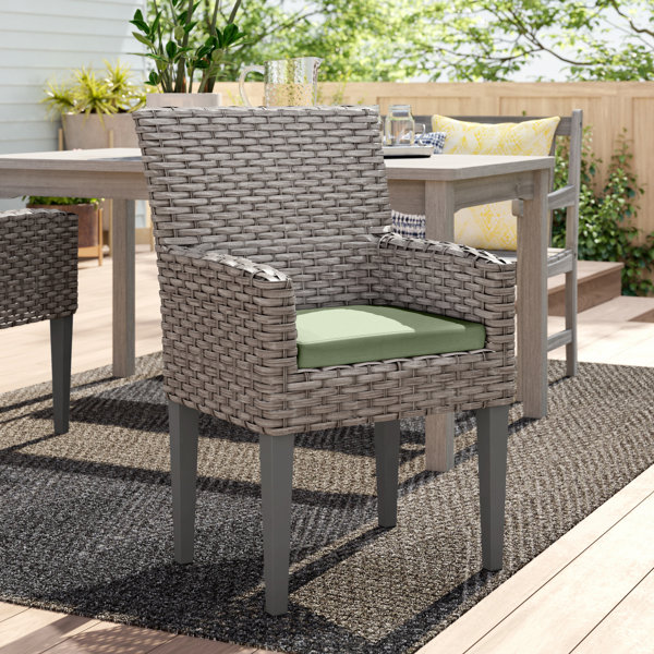 Lark Manor Amjad Outdoor Dining Armchair with Cushion | Wayfair