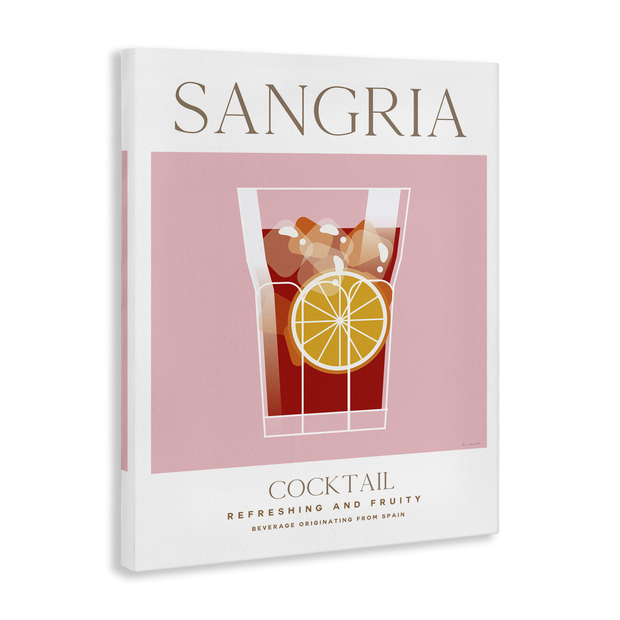 Trinx Chic Minimal Sangria Canvas Wall Art by Omar Escalante | Wayfair