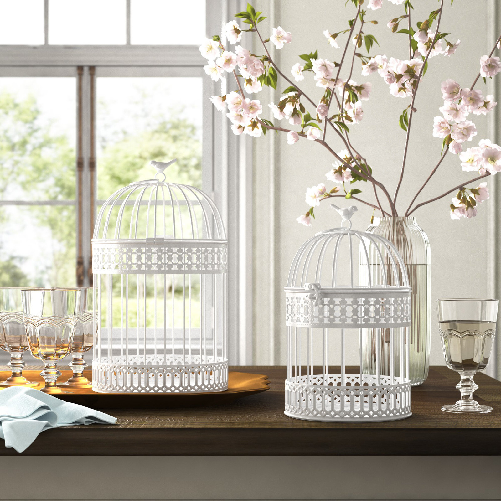 Kelly Clarkson Home Alassane 2-Piece Bird Cage Set & Reviews | Wayfair
